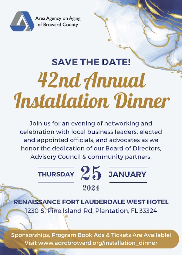 42nd Annual Installation Dinner | Area Agency on Aging Broward County